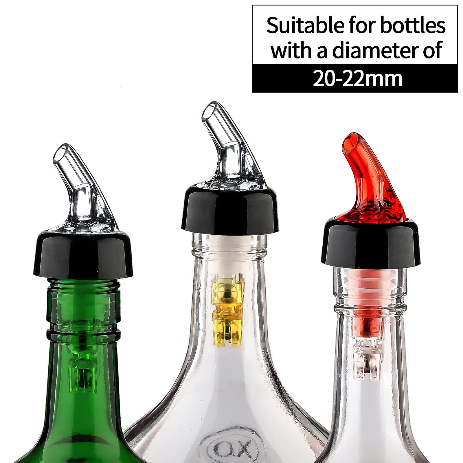 SuproBarware Shot Glass Set of 36 Heavy Base Shot Glass Bulk 2 oz Plus Measured Liquor Bottle Pourers 12Packs β 1oz/30ml