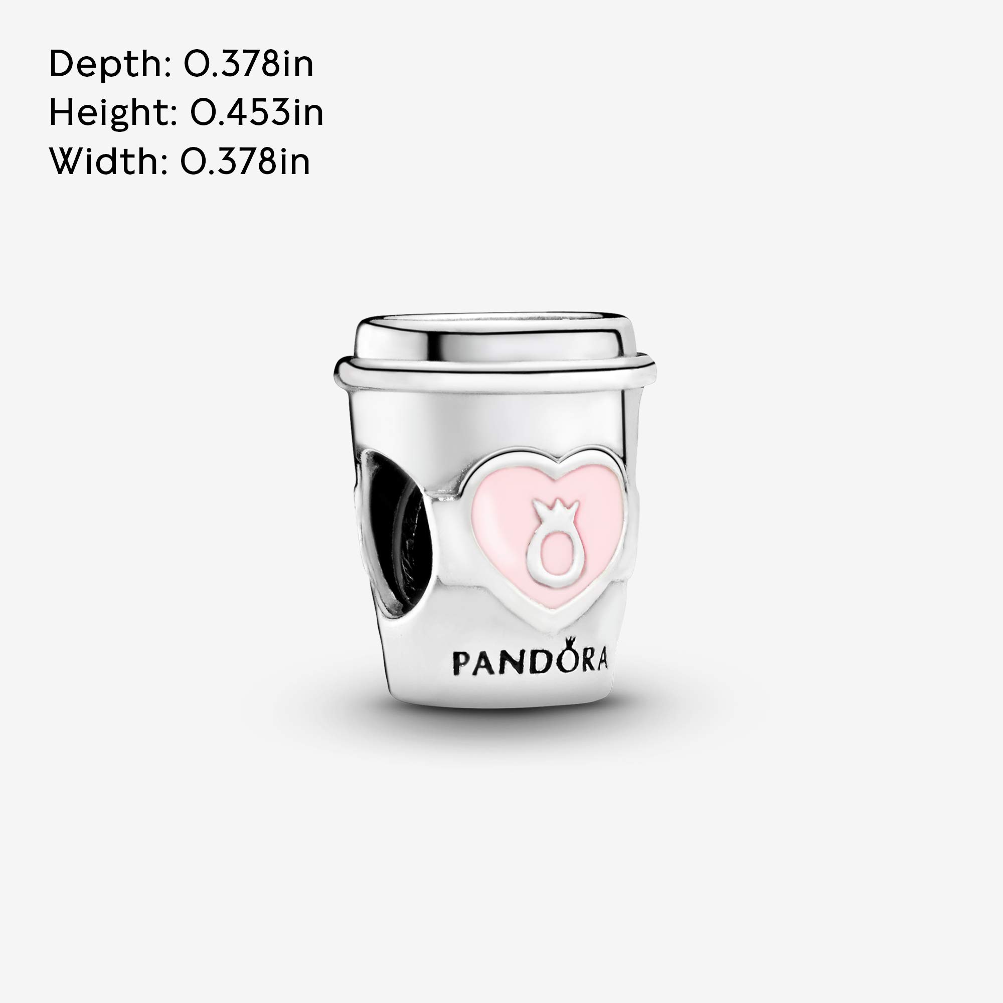 Pandora Jewelry Take a Break Coffee Cup Charm - Fun, Original Charm Charm Bracelets - Perfect Charm for Mom, Sister, Daughter & More - Sterling Silver, No Box