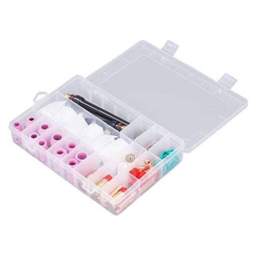 Welding Gun Accessories, Good Compatibility Glass Cups Pressure Caps Color O Rings Electrode Nozzles Kit for WP17 WP18 WP26 Welder