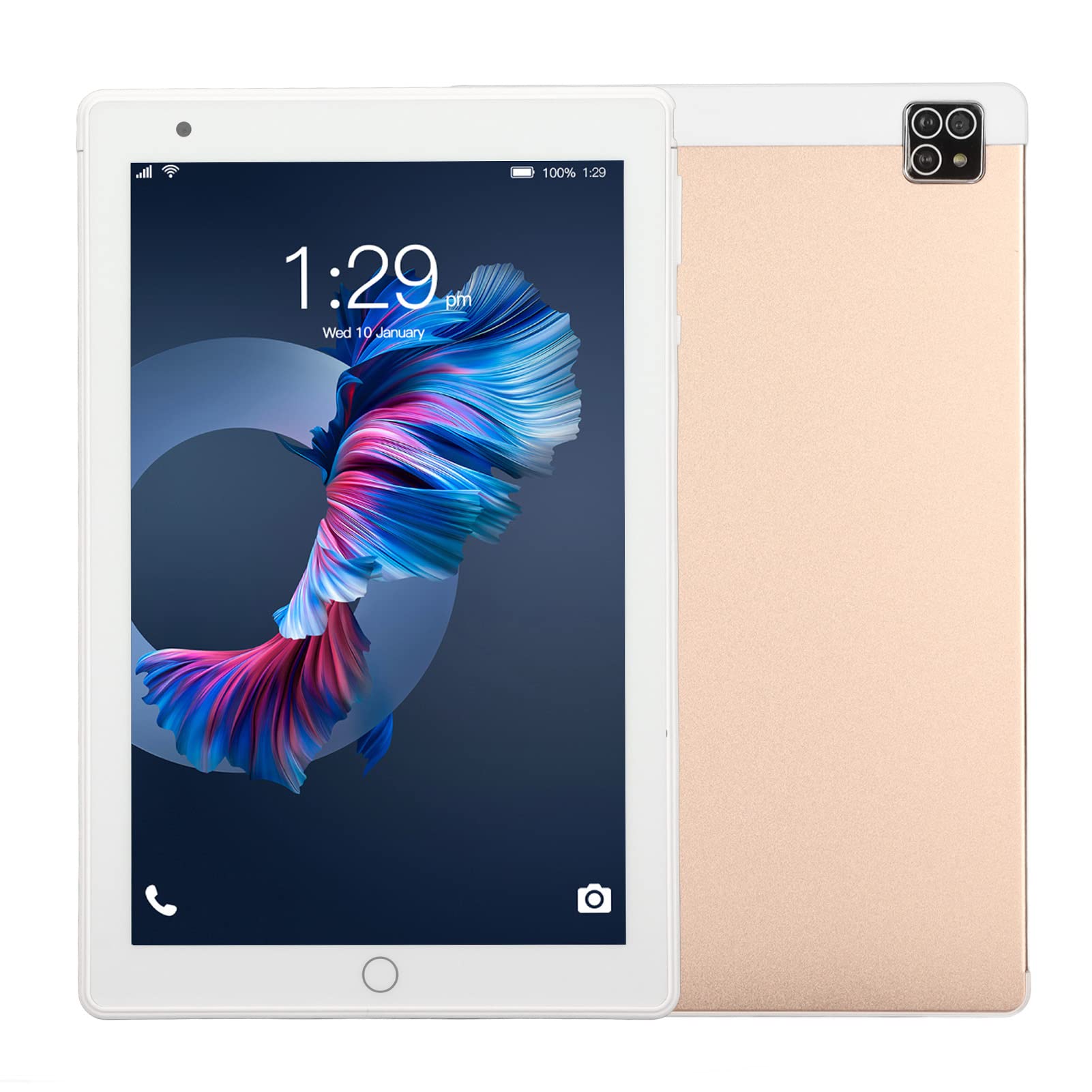 Naroote HD Tablet, Dual SIM Dual Standby Octa Core CPU 4GB RAM 64GB ROM 100‑240V 8 Inch Tablet 1920x1200 for Travel (US Plug)