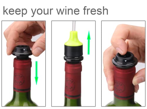 wine stoppers vacuum Accessory Hose Compatible with FoodSaver(6 wine corks + 1 hose)