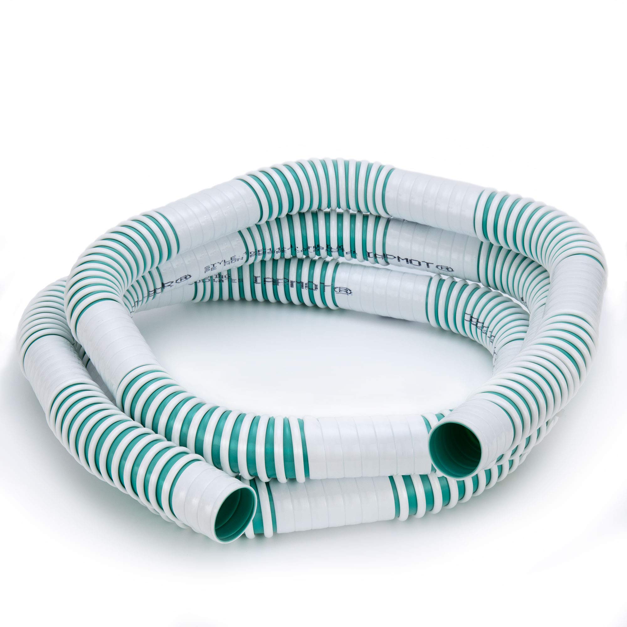 RecPro RV Fresh Water Fill Hose 1 1/4" | Freshwater Line | Fresh Water Hose | Ribbed with Flat Smooth Sections | Concession Water Tank Parts (10 Feet, With Hose Clamps)