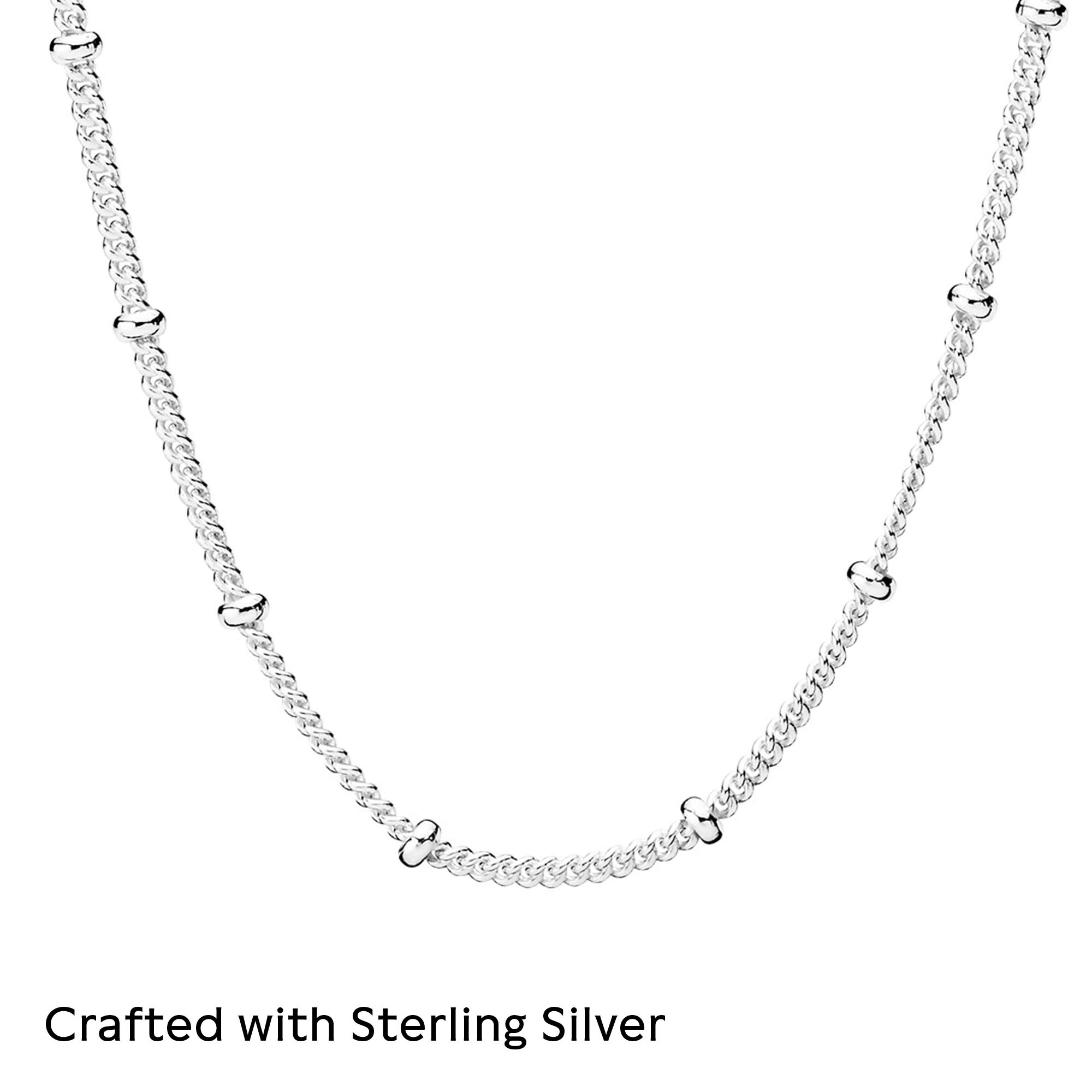 Pandora Jewelry Beaded Sterling Silver Necklace, 27.6"