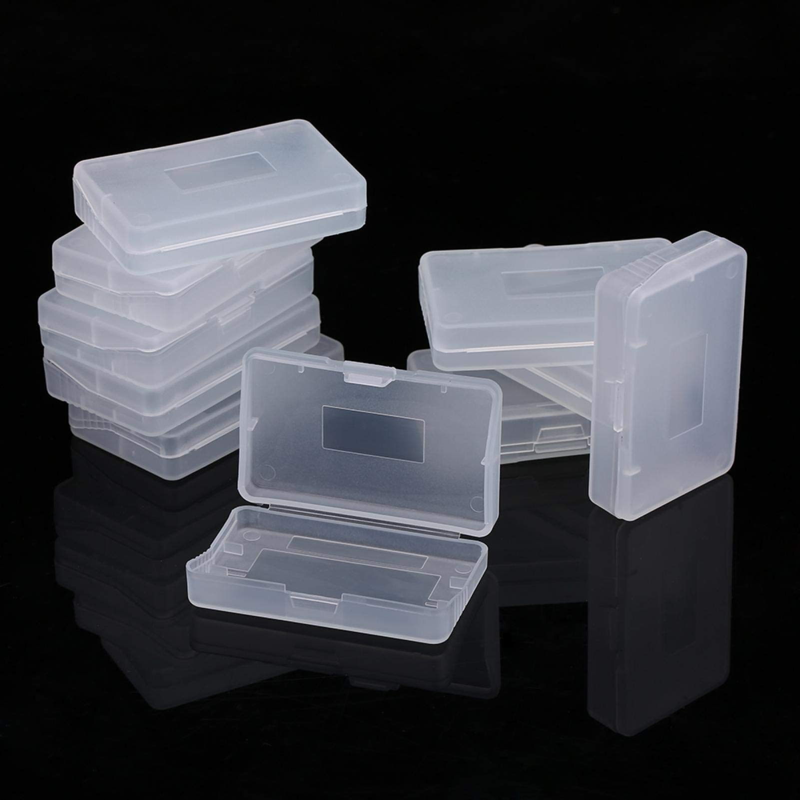 Wuqioei 10pcs Clear Plastic Dust Case for GBA, Nintendo Game Boy Advance Cartridge Game Case