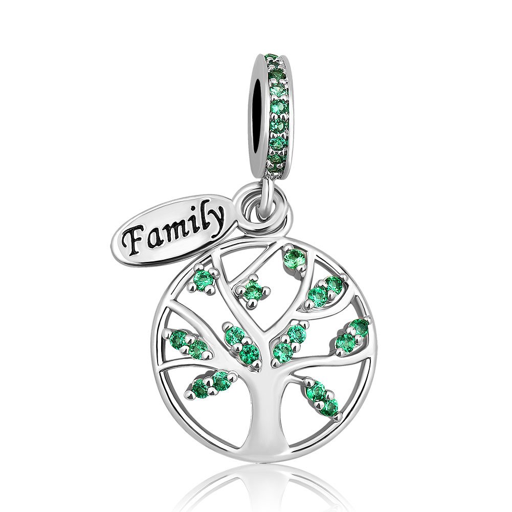 New Family Tree of Life Dangle Charm Bead for Bracelet Pendant (Family Tree)