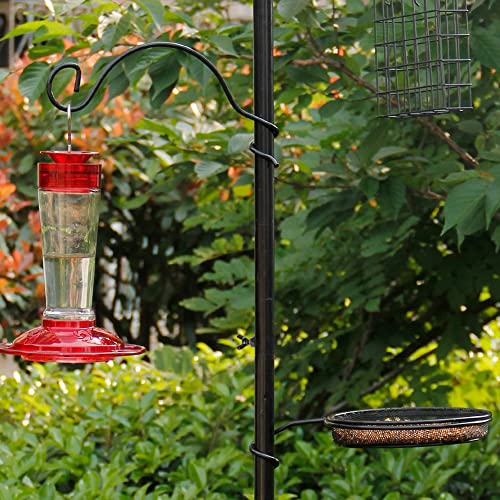yosager Premium Bird Feeding Station Kit, 77" x 19" Bird Feeder Pole, Deluxe Multi Feeder Hanging Kit with Metal Suet and Bird Bath for Wild Birds Watching, Birdfeeder and Planter Hanger