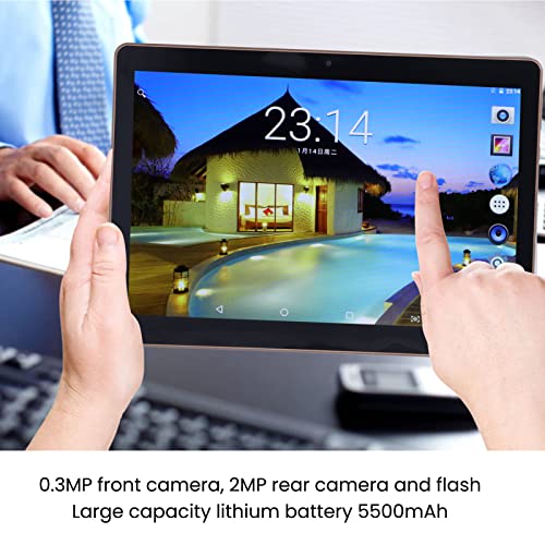 WiFi Smart Tablet 10.1in for Andriod 8.0 Octa Core 2GB RAM 32GB ROM IPS HD Touchscreen Tablet for Daily Work Tablet Material: Aluminium Alloy Gross Weight: 826g/29.1oz(#2)