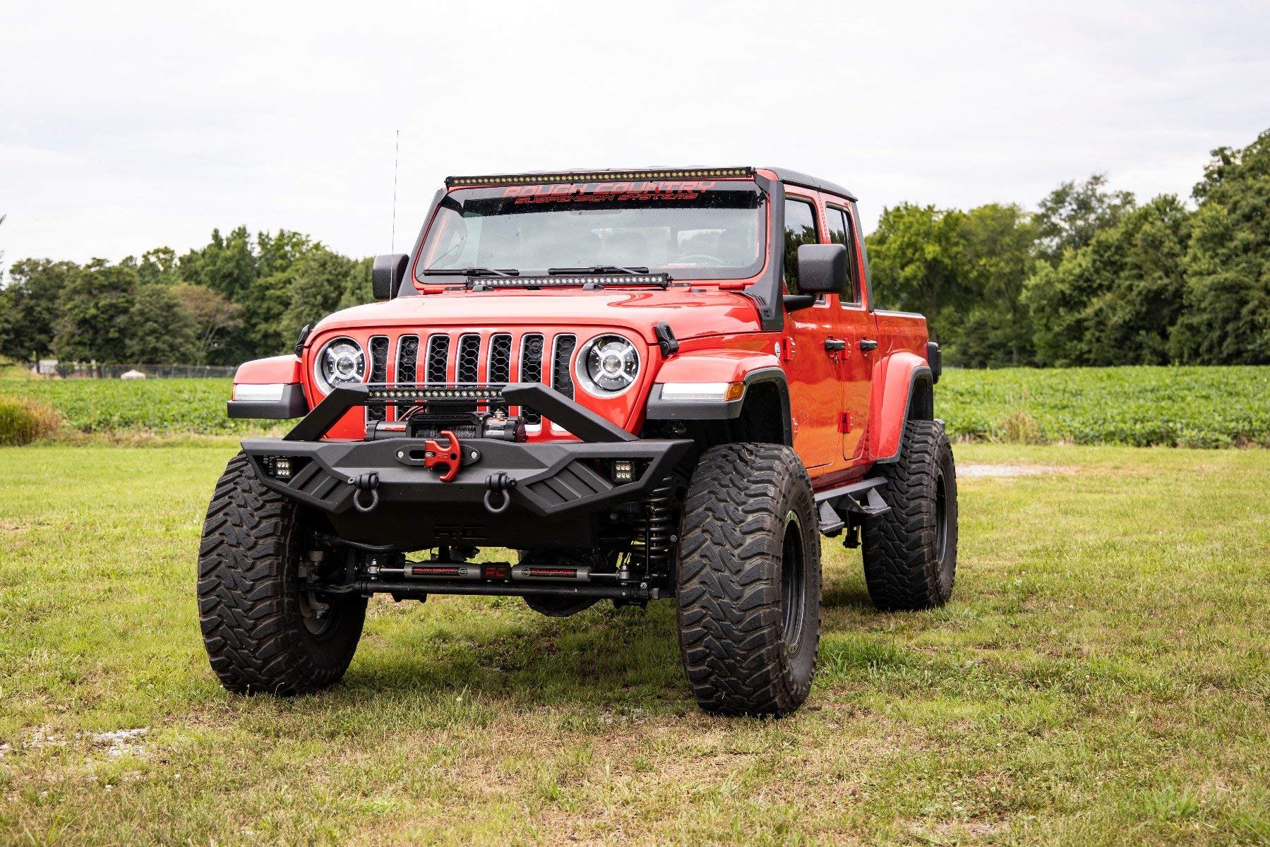 Rough Country Full Width Off-Road Front Bumper for 07-24 Jeep JK,JL,JT - 10645A