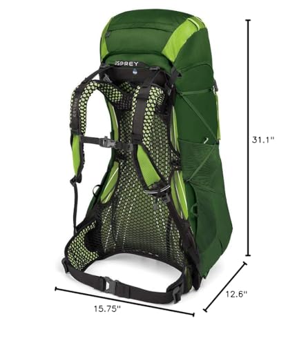 Osprey Exos 48 Men's Backpacking Backpack, Tunnel Green, Medium