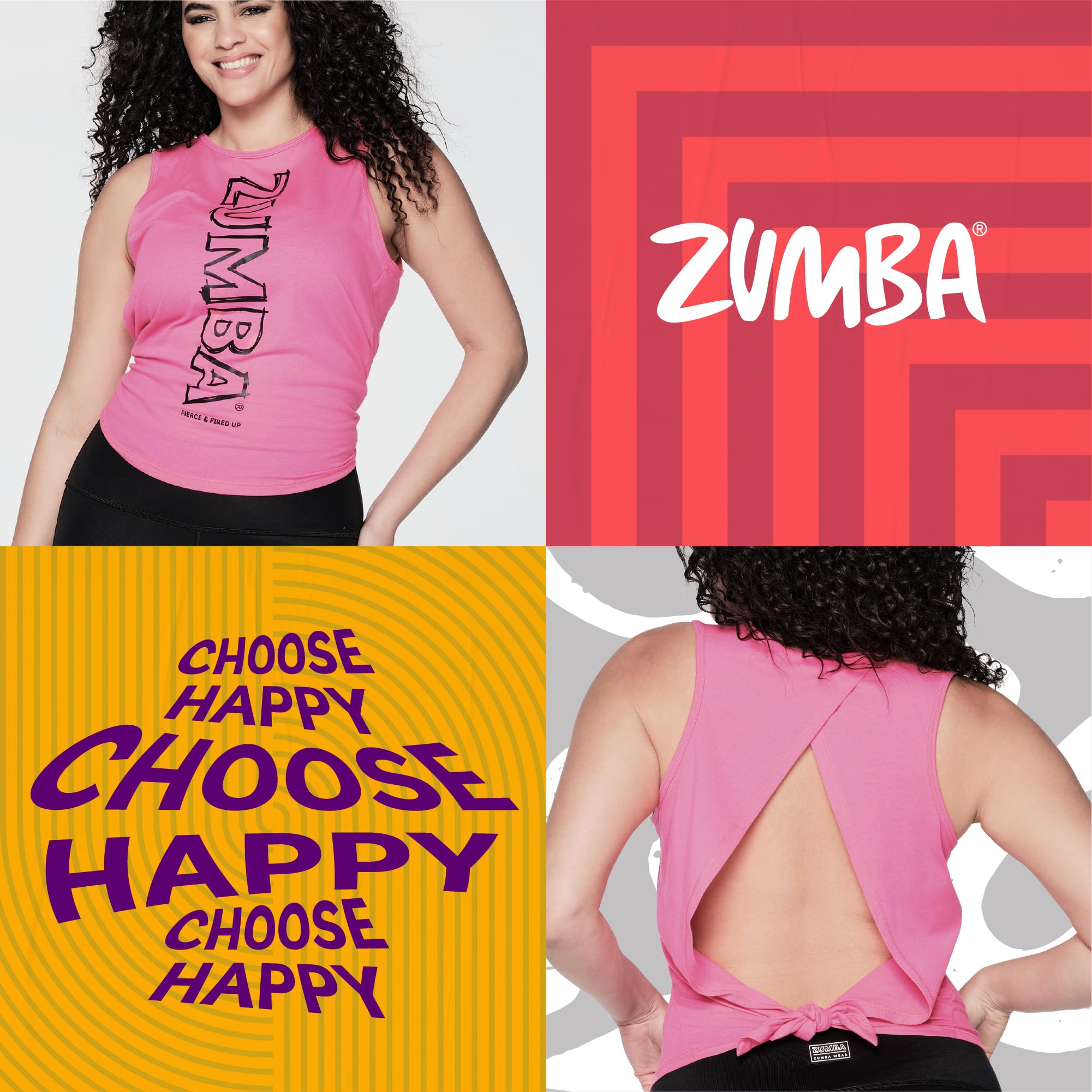 ZUMBA Women's Hello Kitty Tank Top, Sleeveless Workout Top, Medium, Wear It Out White