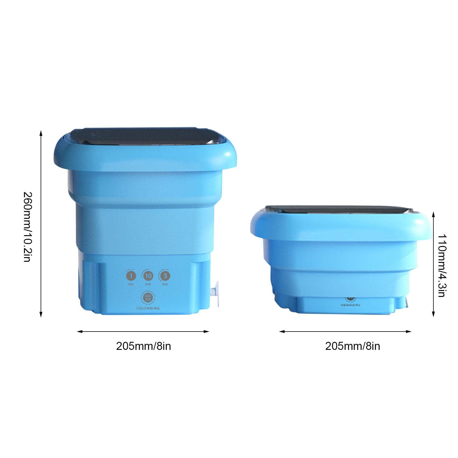 Mini Washer, Small Portable Washing Machine, Foldable Mini Washer With Drain Basket, Deep Cleaning Laundry, Touch Screen Washing Machine For Apartment, Laundry, Camping, RV, Travel, Underwear, Persona