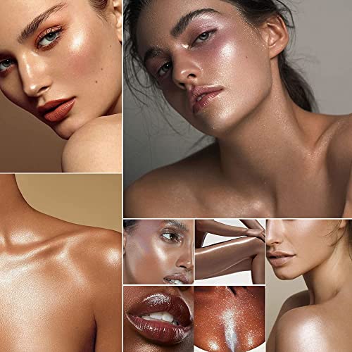 Polvo De Hadas Highlighter Makeup Powder,White Highlighter Makeup,the Natural Three-dimensional Face Glitter Blusher,Inner Corner Eye Highlighter for Women's Day Gift (01 White moonbeam)