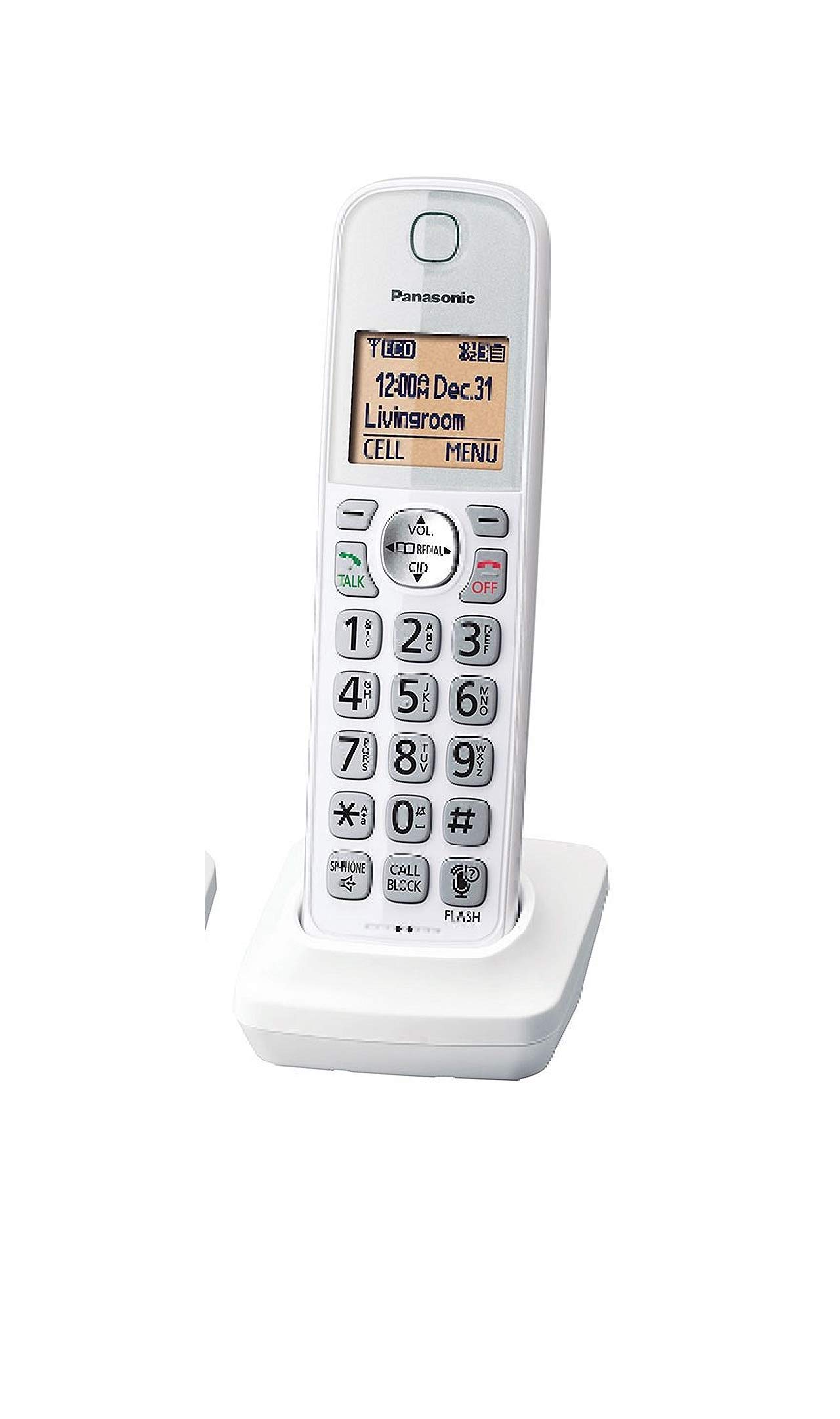 Panasonic KX-TG833SK1 Link2Cell Bluetooth Cordless Phone W/Voice Assist 3 Handsets (Renewed)