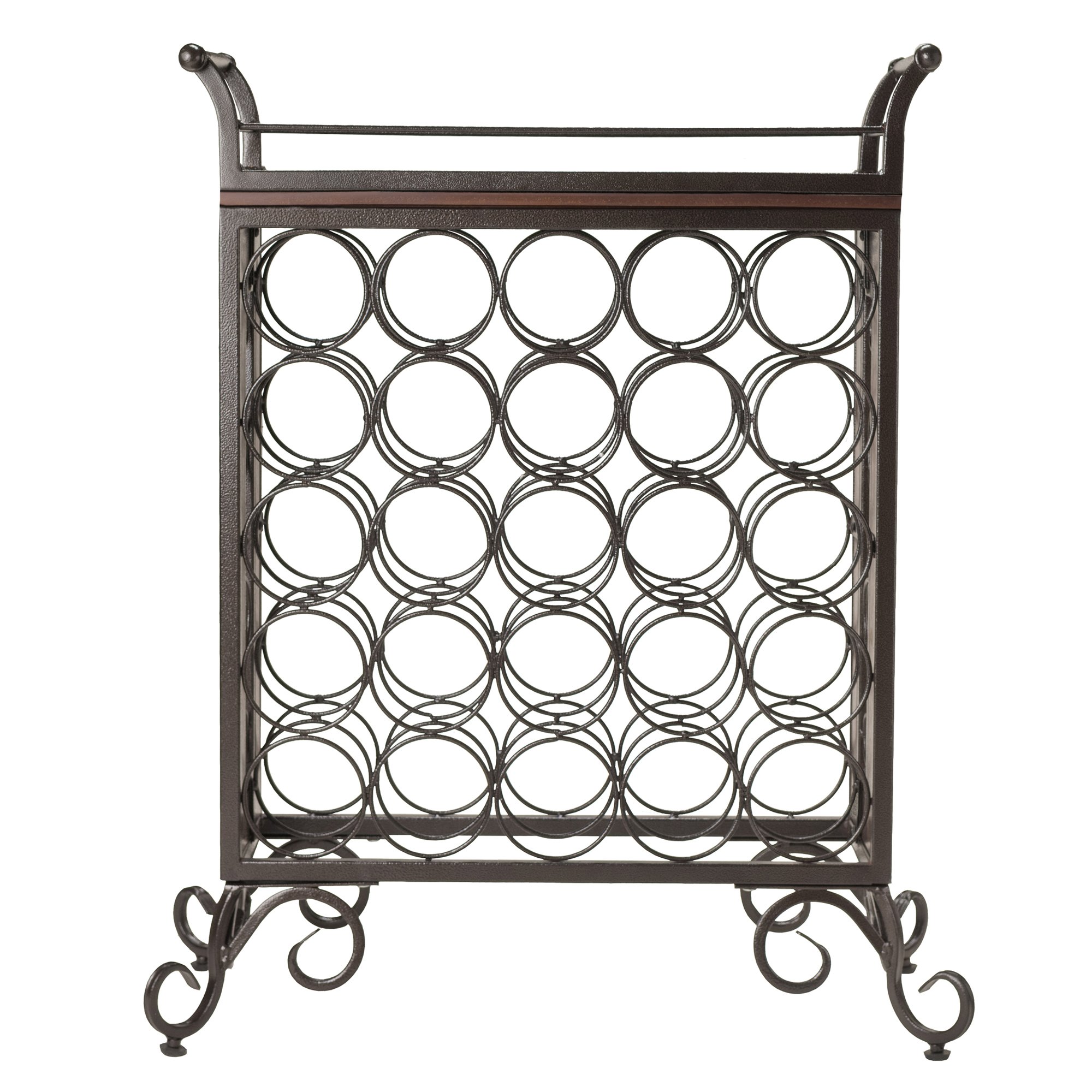 Winsome Wood Antique Bronze Finish Silvano Wine Rack