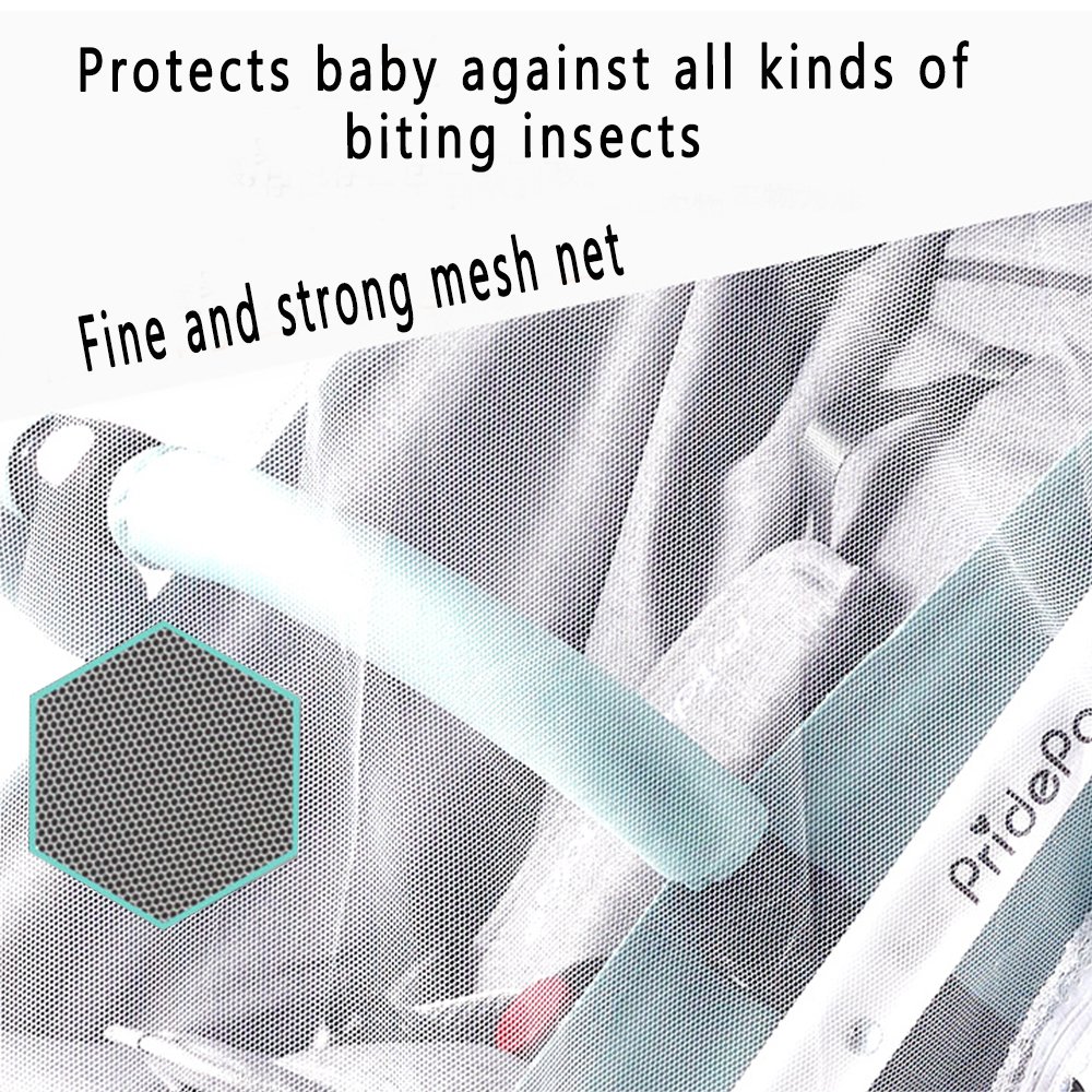 Pram Net, 2 Pack Universal Mosquito Fly Bug Insect Net Protection Cover for Pushchair Car seat Buggy carrycot Bed Stroller Bassinet Basket Jogger Travel cot