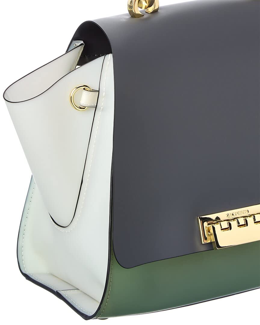 ZAC Zac Posen Eartha Top-Handle Crossbody Clear Color-Block Moss One Size