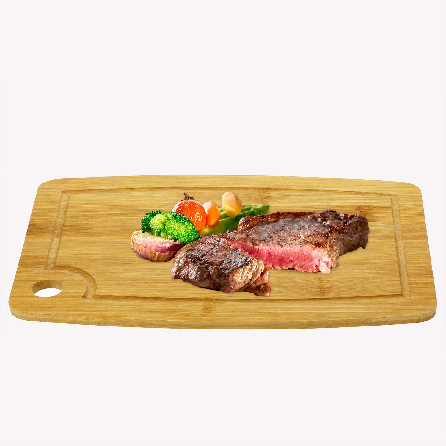 Tupalizy 3PCS Bamboo Cutting Boards Set for Kitchen Large Butcher Block Chopping Board with Juice Groove for Meat Cheese Fruits Vegetable Cutting Carving Serving Needs Charcuterie Accessories, 3 Sizes