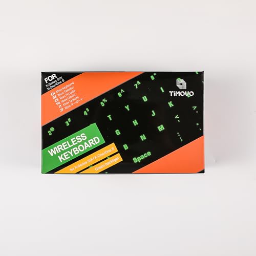 TiMOVO Green Backlight Keyboard for Xbox One, Xbox Series X/S,Wireless Chatpad Message KeyPad with Headset & Audio Jack,Mini Game Keyboard Fit Xbox One/One S/One Elite/2, 2.4G Receiver Included, Black