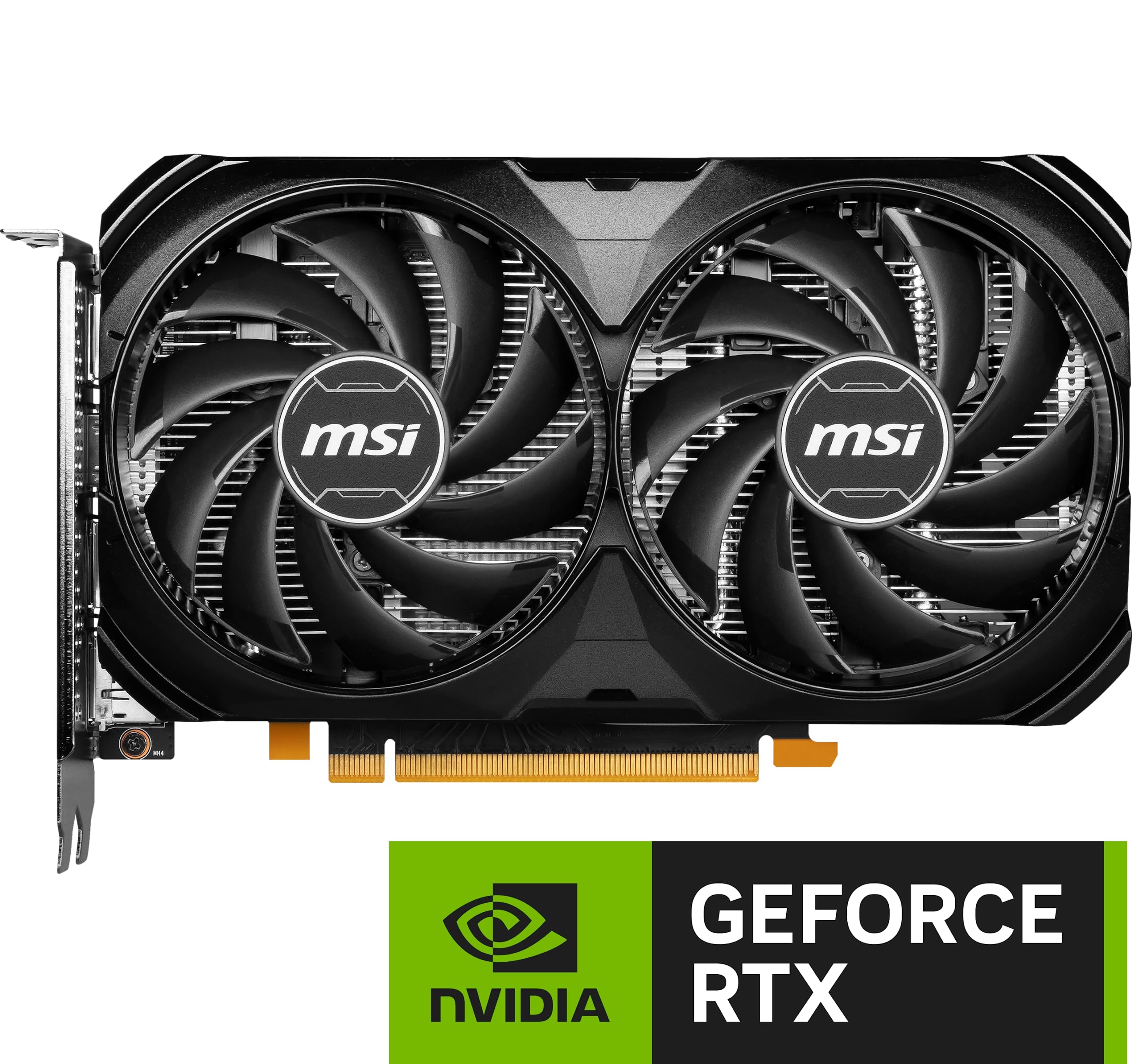 MSI Gaming GeForce RTX 4060 8GB GDRR6 Extreme Clock: 2505 MHz 128-Bit HDMI/DP Nvlink TORX Fan 4.0 Ada Lovelace Architecture Graphics Card (RTX 4060 Ventus 2X Black 8G)