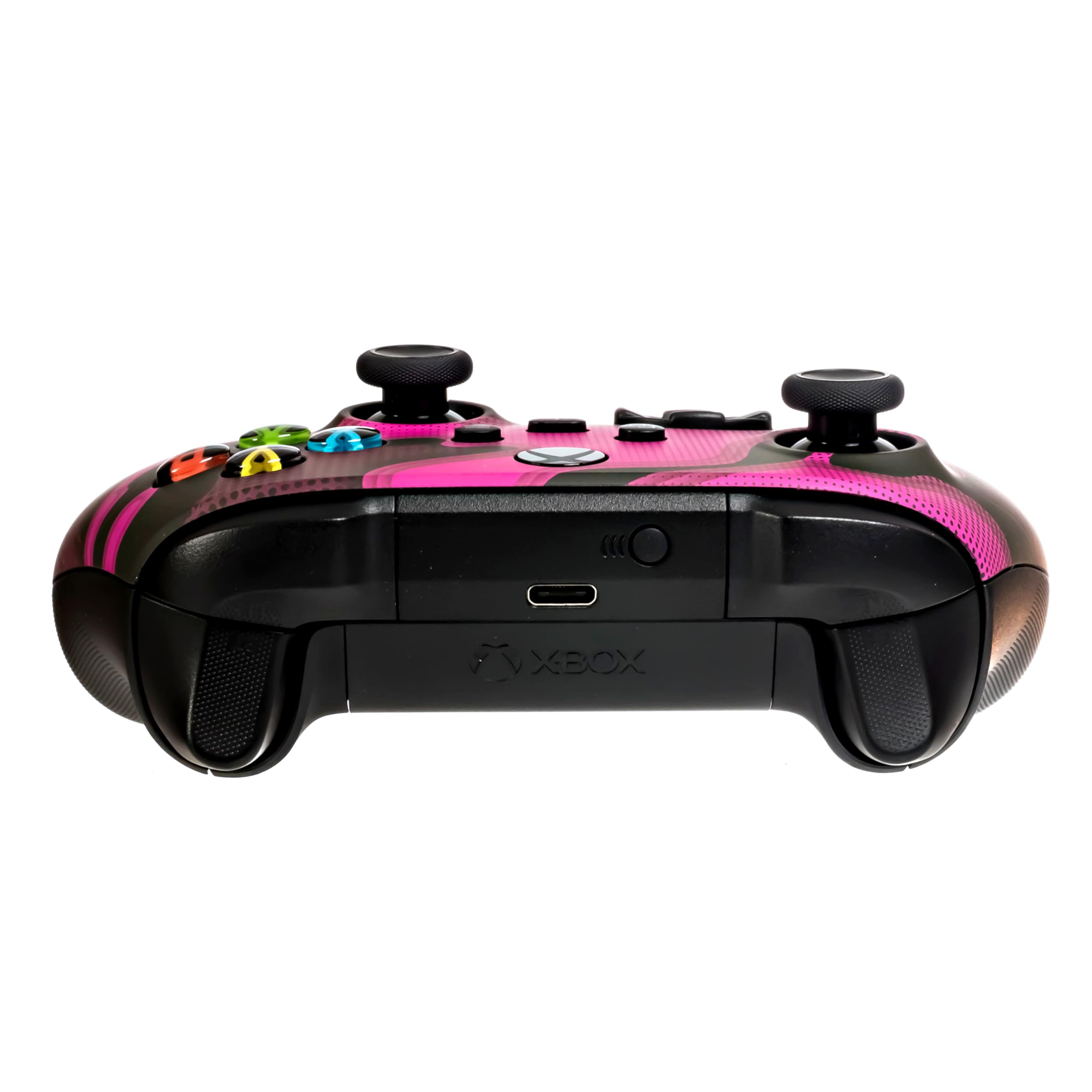 Xbox One Series X S Custom Soft Touch Flow Controller - Soft Touch Feel, Added Grip, Pink Flowing Color Pattern - Compatible with Xbox One, Series X S