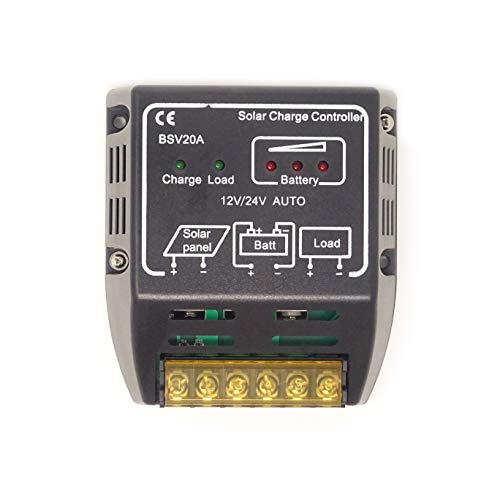 yueton Solar Panel Charge Controller 20a 12v/24v Solar Panel Regulator Adapter Charge Controller for Street Lamp Base Station