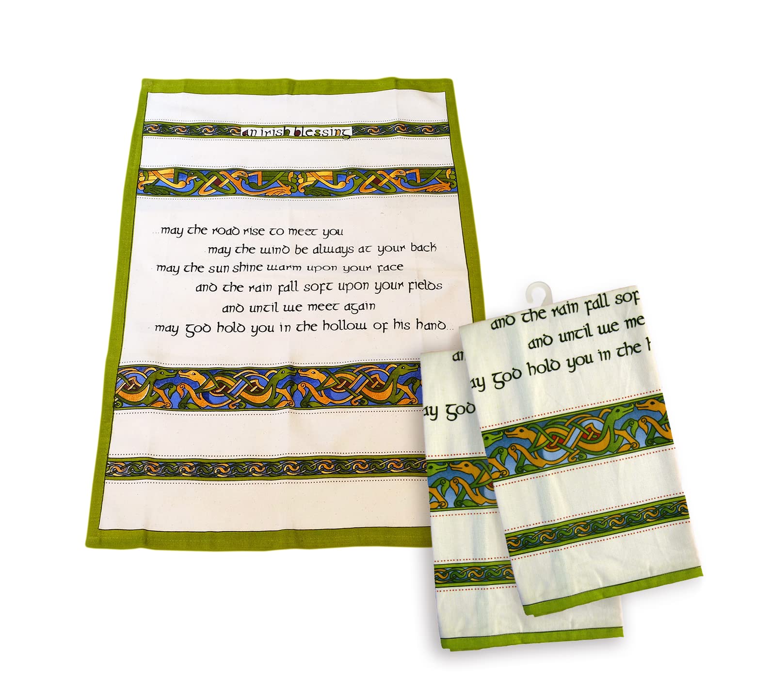Royal Tara Set of 2 Tea Towel Irish Blessing-Irish Weave
