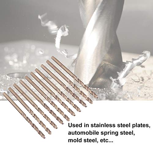 YWBL-WH Hss Twist Drill,M35 Cobalt Drill Bit Set 1mm-5mm HSS Twist Drill Bits for Drilling Stainless Steel Cast Iron Metal(3mm)