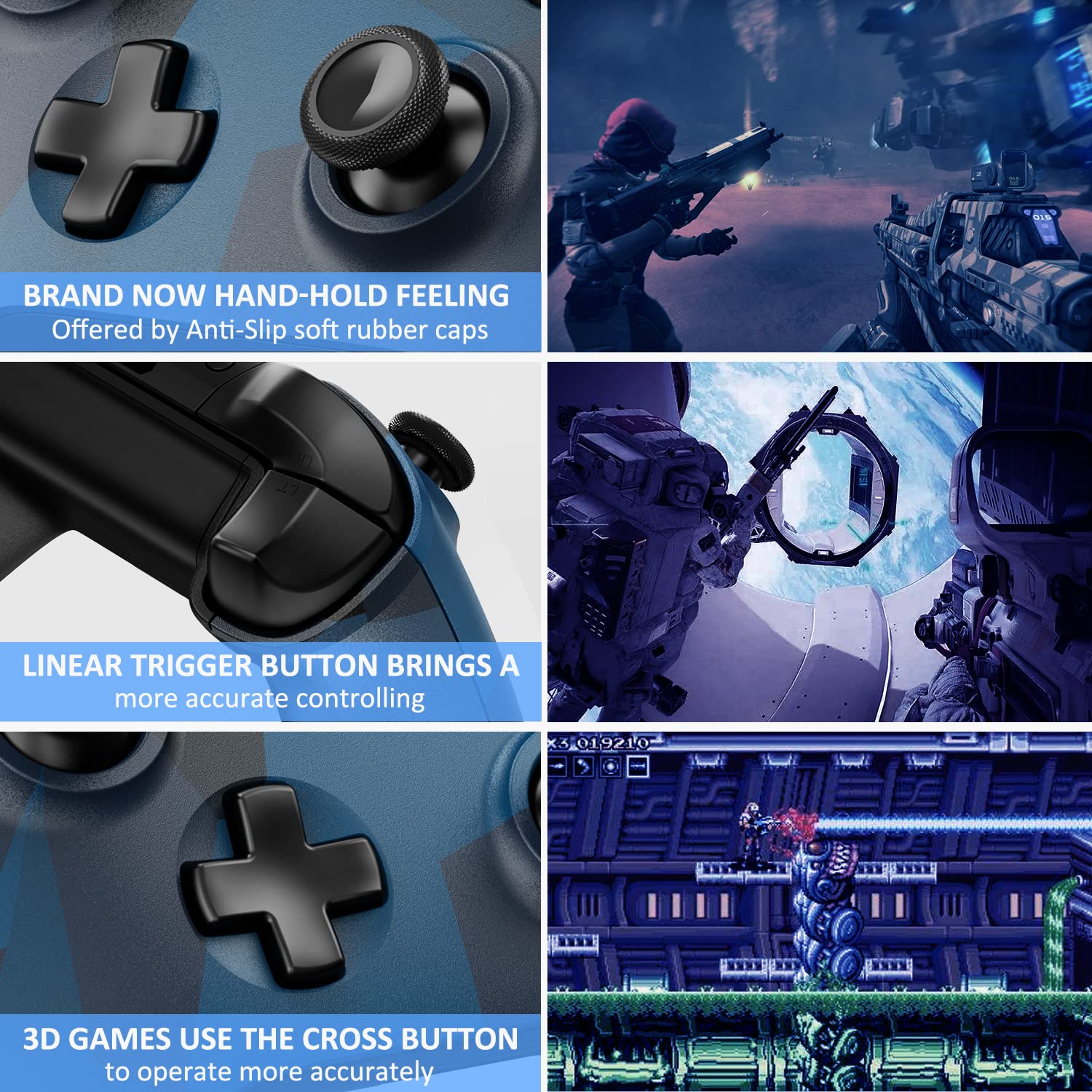 Wireless Controller Compatible with Xbox One,Xbox One X/S,Xbox Series X/S,PC Windows, Xbox Game Controller with 3.5mm Headphone Jack - Midnight Forces