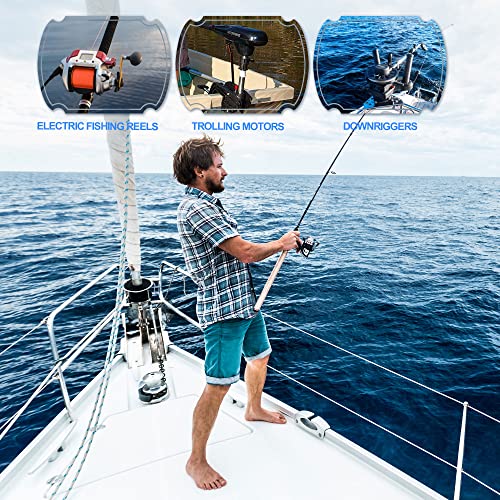 Trolling Motor Plug Receptacle 70A - Marine Boat DC Power Connector Waterproof 12/24/36/48V for Fishing Reels, DownRiggers