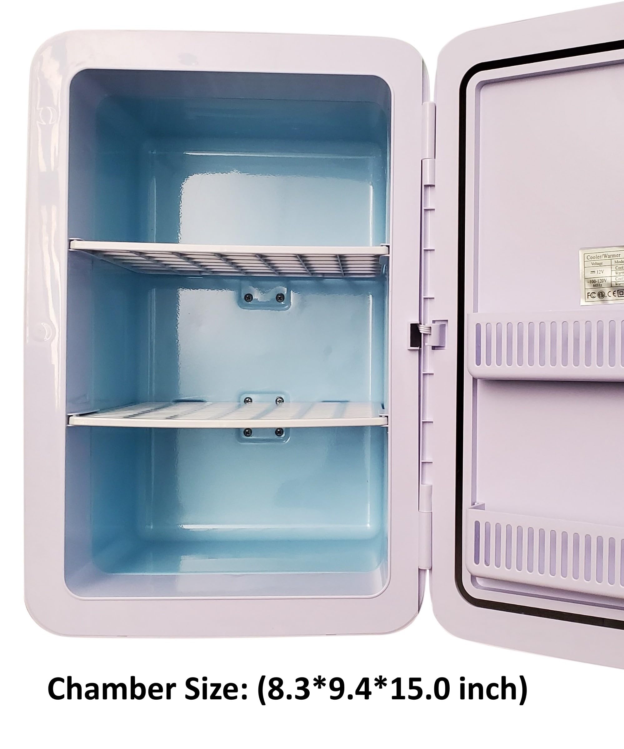Microyn Mini Fridge, Portable Refrigerator, Cooler, Warmer with Glass Front and Digital Temperature Control, 110V AC and 12V DC Car Plugs (20L)