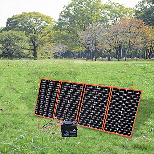 XINPUGUANG 80W 12V Foldable Solar Panel Kit Portable Solar Charger USB DC Output for RV/Camping/Portable Power Station/Cell Phone