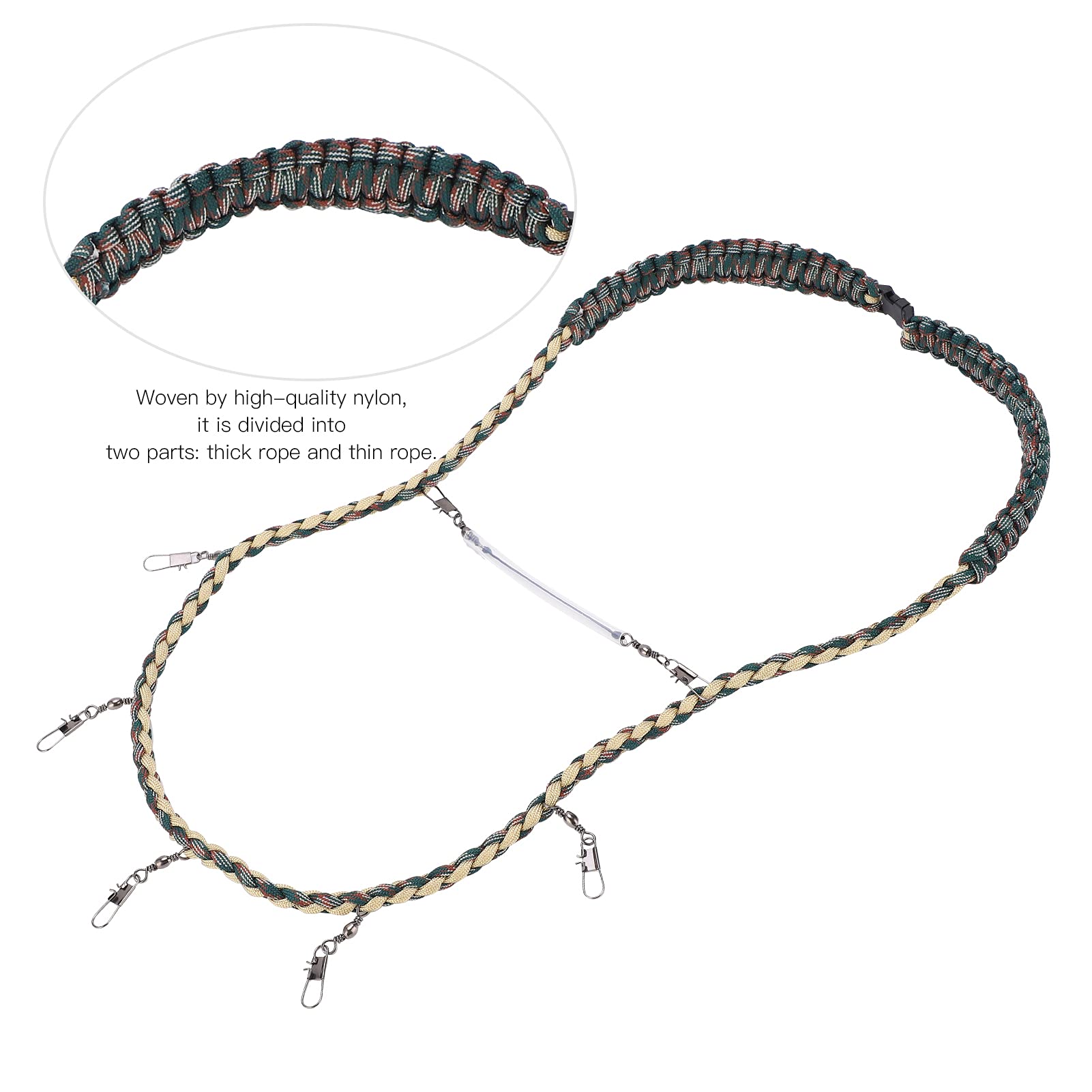 Shanrya Fly Fishing Lanyard, Nylon Quick Release Flexible Fly Fishing Tools Universal Portable for Fishing Accessories