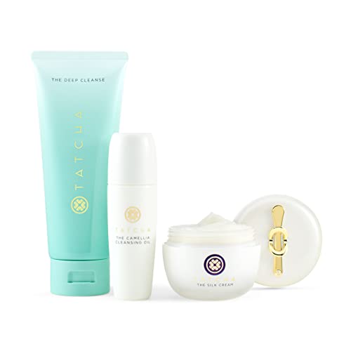 Tatcha The Double Cleanse + Nourish Set: The Deep Cleanse, The Camellia Cleansing Oil & The Silk Cream