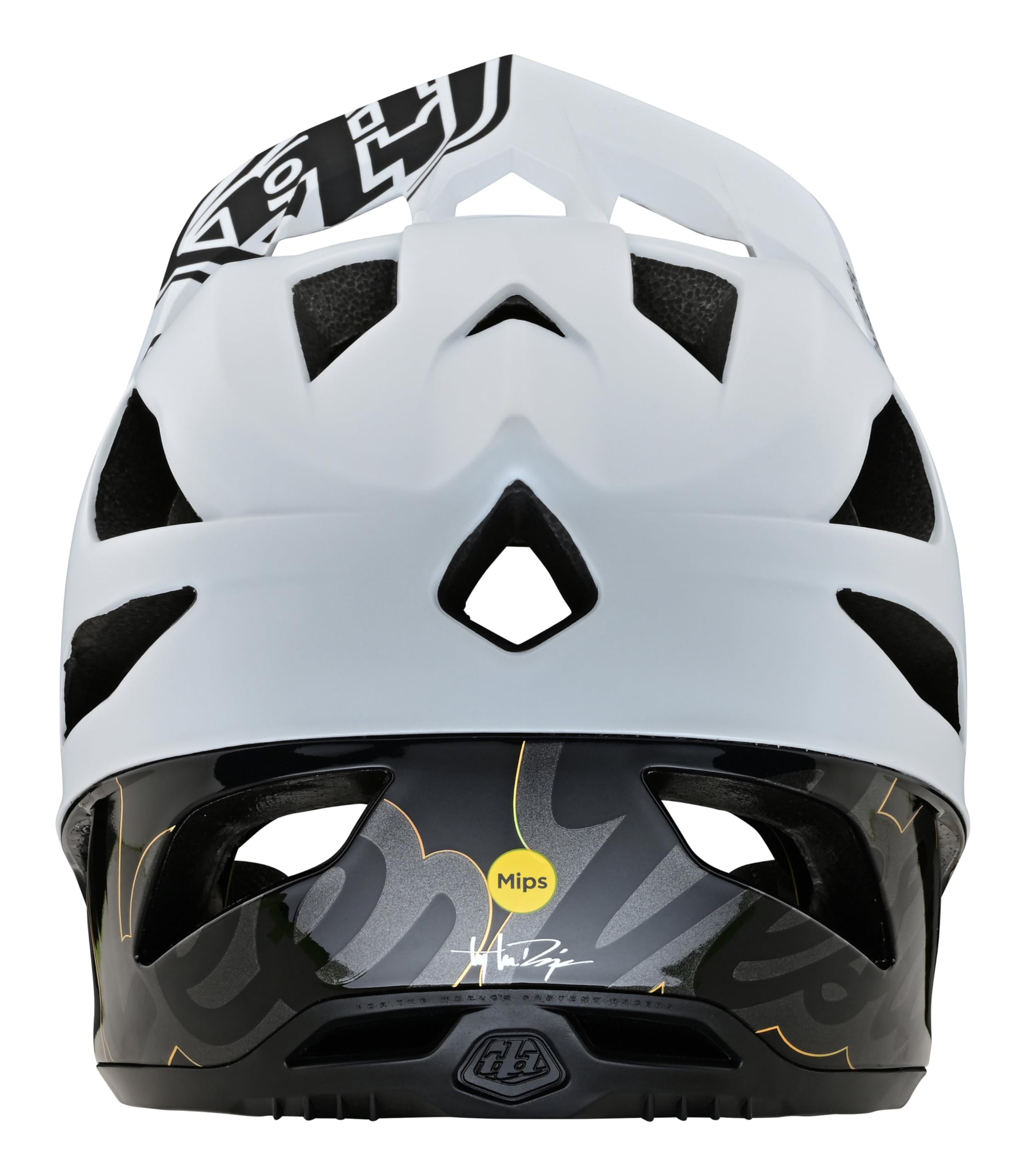 Troy Lee Designs Stage Full Face Bicycle Helmet for Max Ventilation Lightweight MIPS EPP EPS Racing Downhill DH BMX MTB - Adult Men Women (Signature White, Medium/Large)