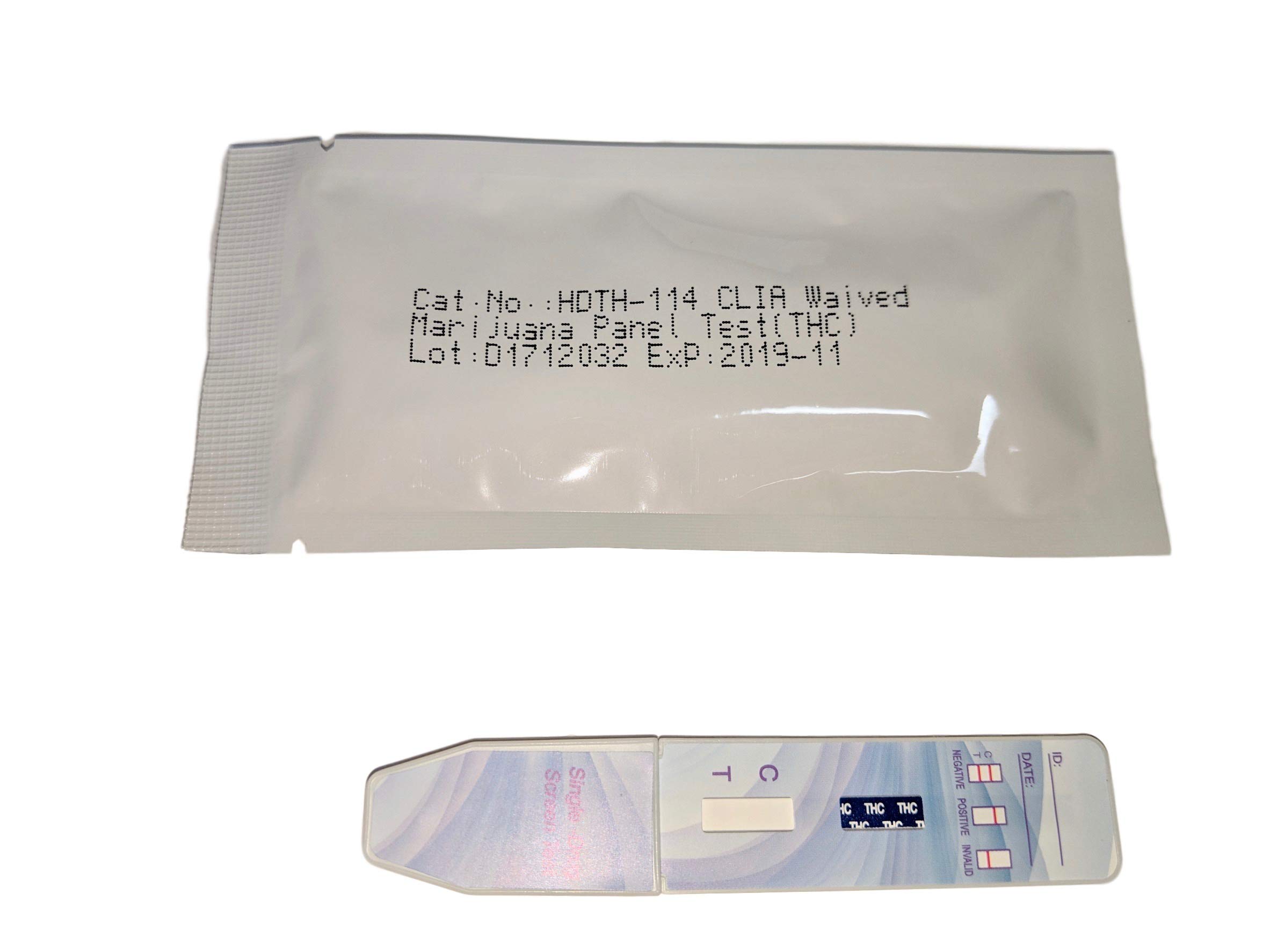 Marijuana THC Single Panel Drug Test. FDA Cleared, Highest Cut Off Level 50 NG/ML 25pack