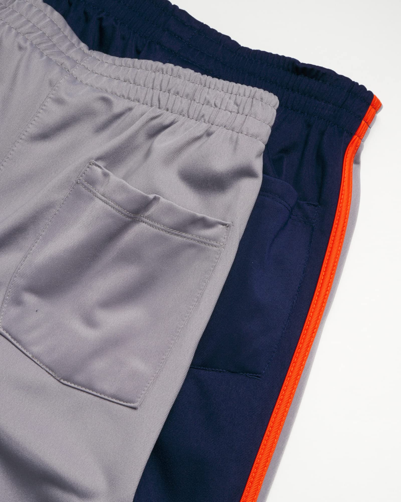 STX Boys' Track Pants - 2 Pack Performance Tricot Sport Jogger Sweatpants (4-16), Size 14/16, Navy/Grey