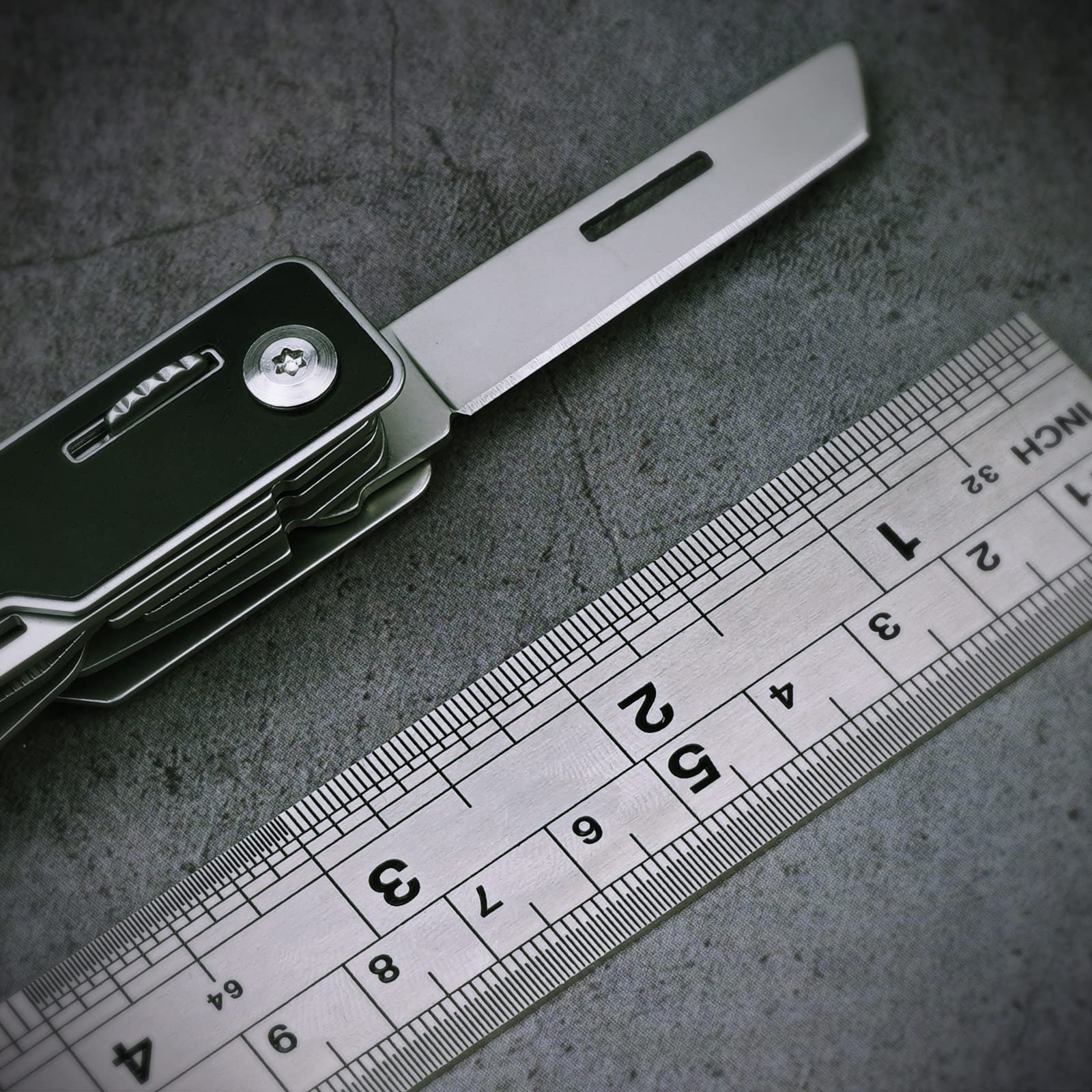 munkees 10-in-1 multi-purpose pocket tool with safety lock knives, rope cutter, bottle opener, screwdriver