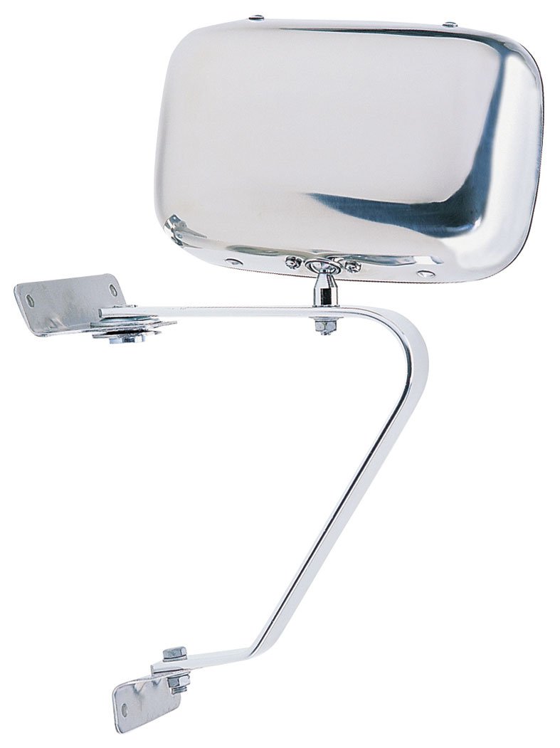 Mirror for Ford Bronco, F150, F250, 1997 F250 HD, F350, chrome, foldaway, Fits LH or RH, Manual