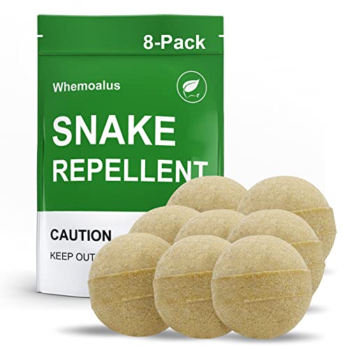 Whemoalus Snake Repellent for Yard Powerful, Snake Away Repellent for Outdoors, Snake Repellent for Outdoors Pet Safe,Keep Snakes Away Repellent for Yard, Rattlesnake Repellent for Home 8 Balls/Bag