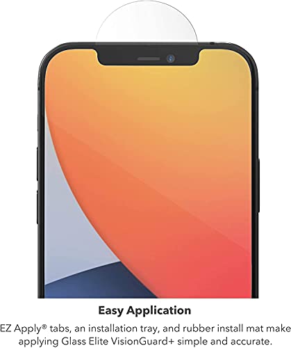 ZAGG InvisibleShield Glass Elite Screen Protector for iPhone 12, iPhone 12 Pro, iPhone 11 and iPhone XR – Strongest Tempered Glass, Smudge-Free ClearPrint, Extreme Shatter, Impact, Scratch Protection