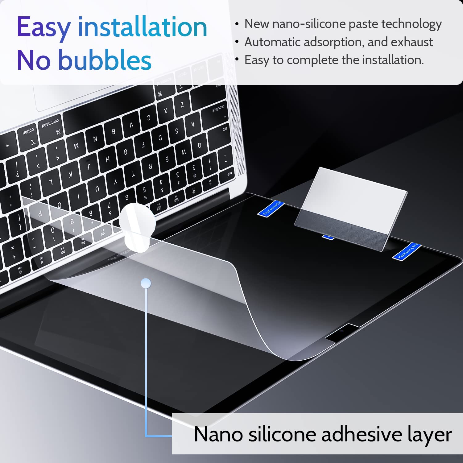Peslv 3-Pack Anti Blue Light Screen Protector for MacBook Air 15 Inch(2023-2024, M2 M3)-A2941 A3114, 15.3" Mac Laptop Glare Filter Uv Blocker Shield Cover Eye Protection Film