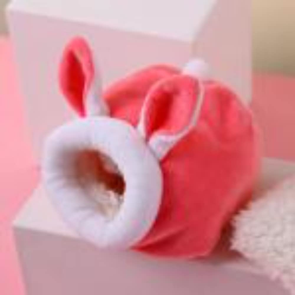 Pet Cage for Hamster Accessories Pet Bed Mouse Cotton House Small Animal Winter Warm for Rodent/Guinea Pig/Rat/Hedgehog(Pink)