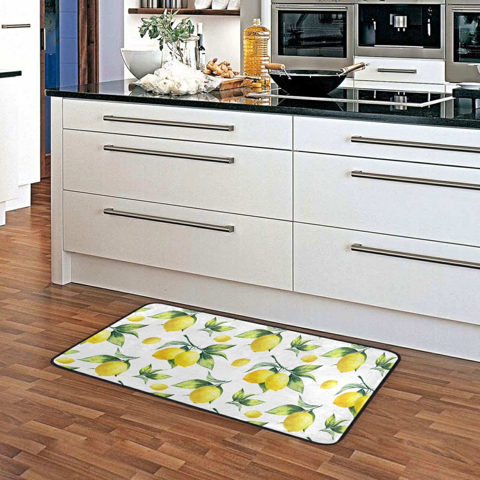 SLHKPNS Lemon Kitchen Rug Non-Slip Lemon Kitchen Mat Rug Comfort Runner Doormat 39x20 Inch Soft Floor Mat for Home Kitchen Decor