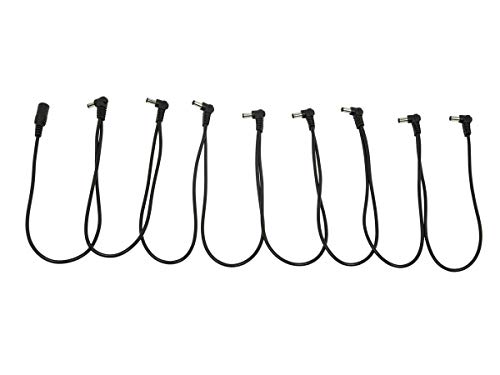 Monoprice 8-Head Multi-Plug Daisy-Chain Cable - 12-Inch, 2.1mm Pins for Guitar Pedal Power Adapters