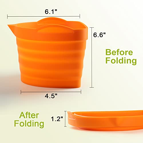 Slow Cooker Liners, 2 Pack Divider Silicone Liners for 6 QT Oval Pot, Reusable Leakproof Large Instant Pot Liners for Kitchen Use, Foldable Dishwasher Safe Cooking Liner