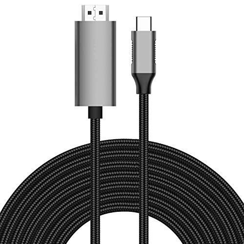 VOLT+ USB C to HDMI Cable, 6FT, 4K, Thunderbolt 3/4 USB C HDMI Adapter Compatible for Samsung Galaxy S6 to S23, Chromebook, Samsung Tabs, MacBook Pro/Air, iMac, iPad Pro, Surface, Dell, HP, TV