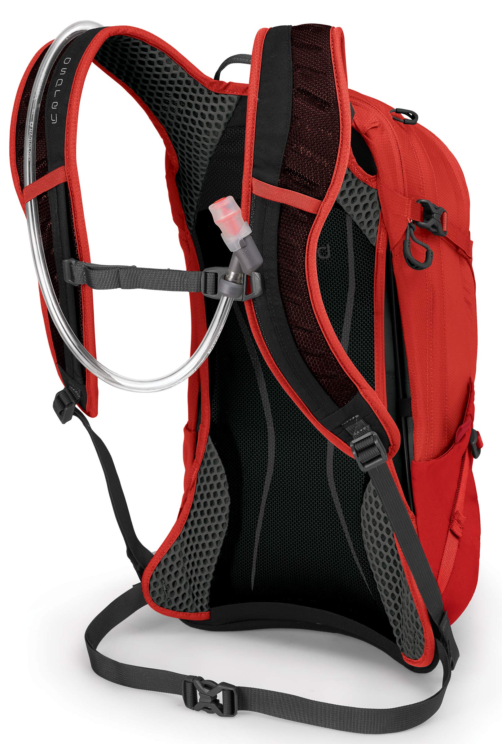 Osprey Syncro 12 Men's Bike Hydration Backpack with Hydraulics Reservoir, Firebelly Red
