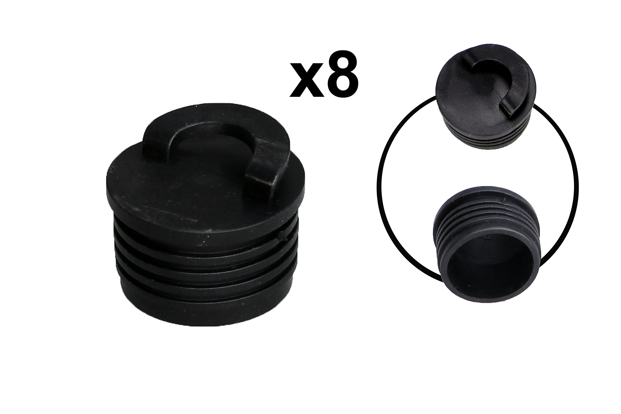 Pactrade Marine Boat Kayak Dinghy Canoe Large Scupper Plug Rubber 1 5/8'' (42mm) 8pcs/Set