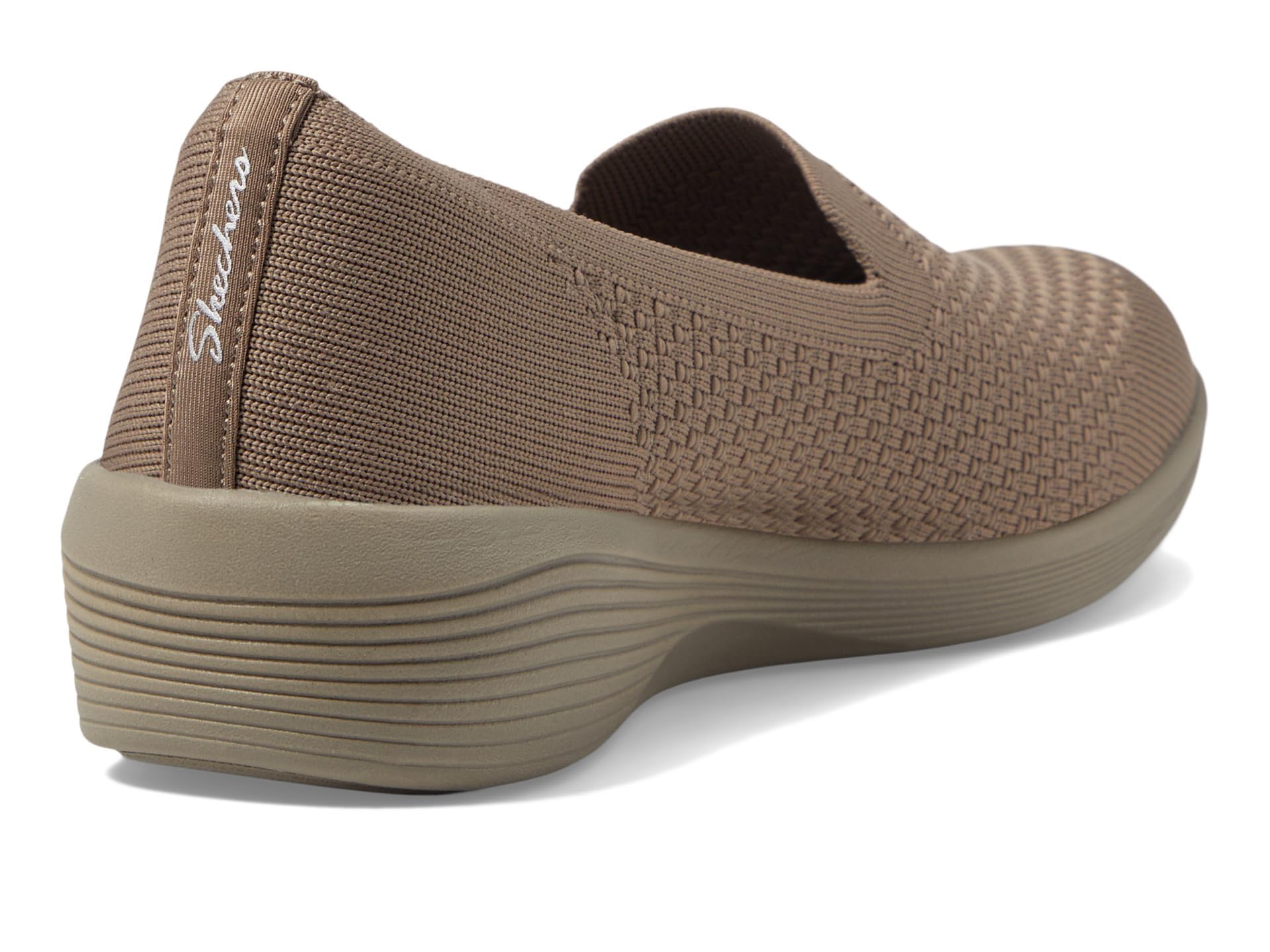 SKECHERS Women's Arya-Clear Skies Loafer, Dark Taupe, 7