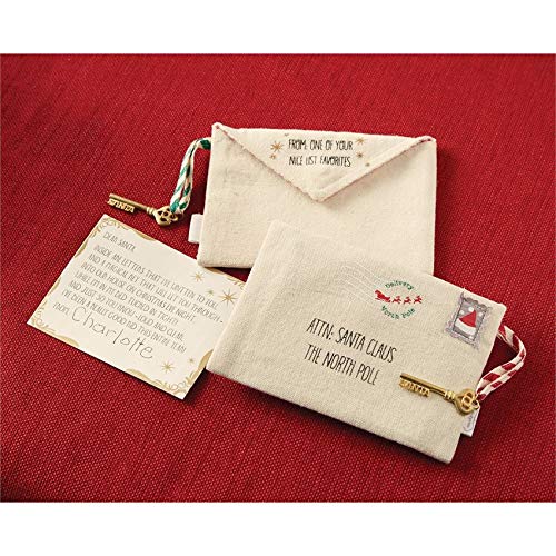 Mud Pie Santa Letter Envelope Pouches (Santa Hat), 4" x 6"